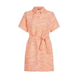 BOUCLE COLLAR BELTED DRESS 24UW130452942-GHPO
